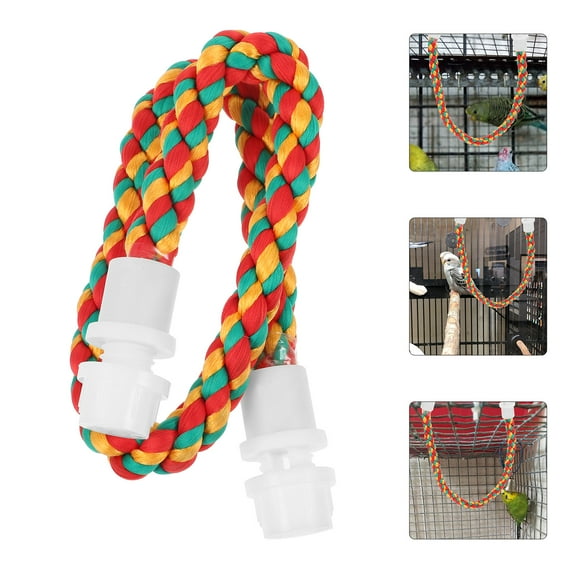 FRCOLOR Cotton Rope Perch for Bird Cages Assorted Color Durable ...