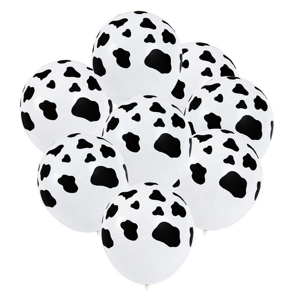 FRCOLOR Cow Printing Latex Balloons for Decor Use Multi Color Lovely ...