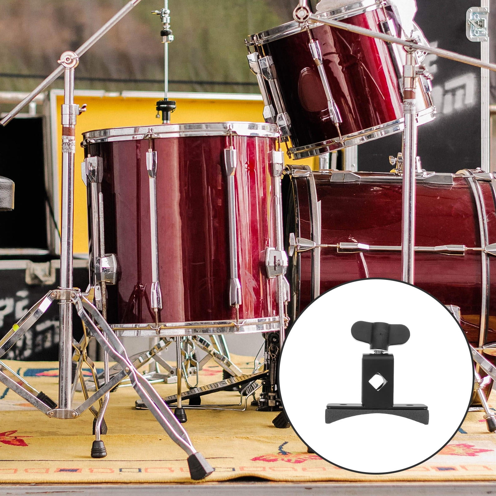 FRCOLOR Cowbell Mount Clamp Drum Hoop Mounting Bracket Hoop Clamp For ...