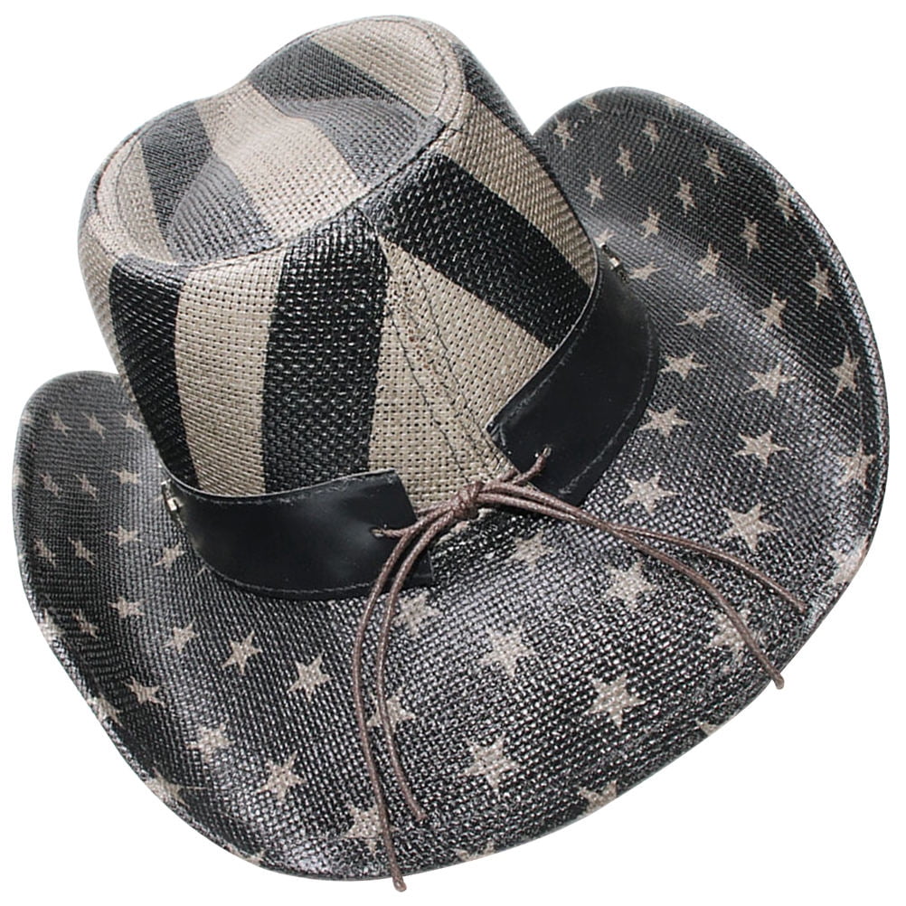 WASHWEPE Lightweight Straw Hat Brown For Veteran 1Pcs 13.8x11.8in ...