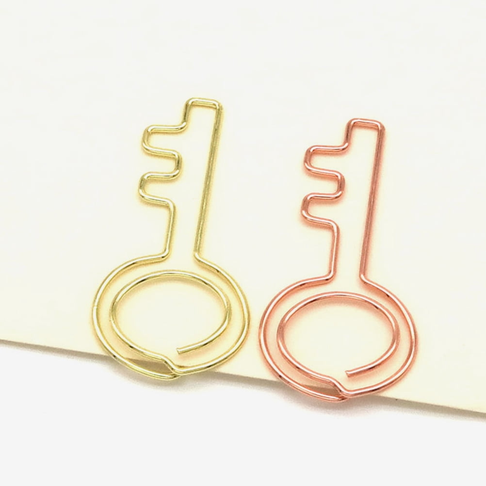 FRCOLOR Creative Key Shaped Paper Clips for Marking Use Made from Metal ...
