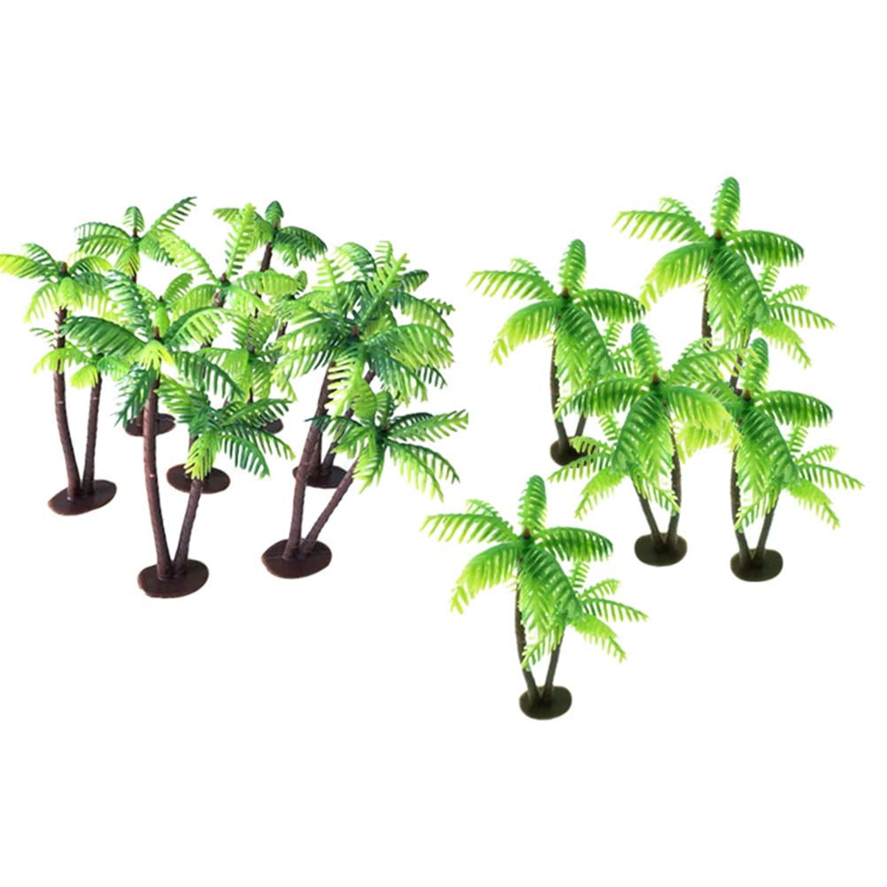 FRCOLOR Creative Mini Plastic Coconut Tree Decor for DIY Terrariums ...
