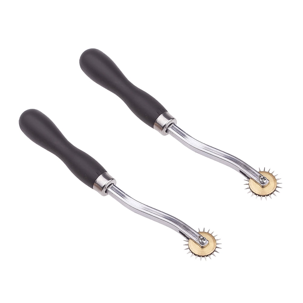 FRCOLOR Cross-stitch Tool 2Pcs Wooden Handle Steel Toothed Cloth Wheel ...