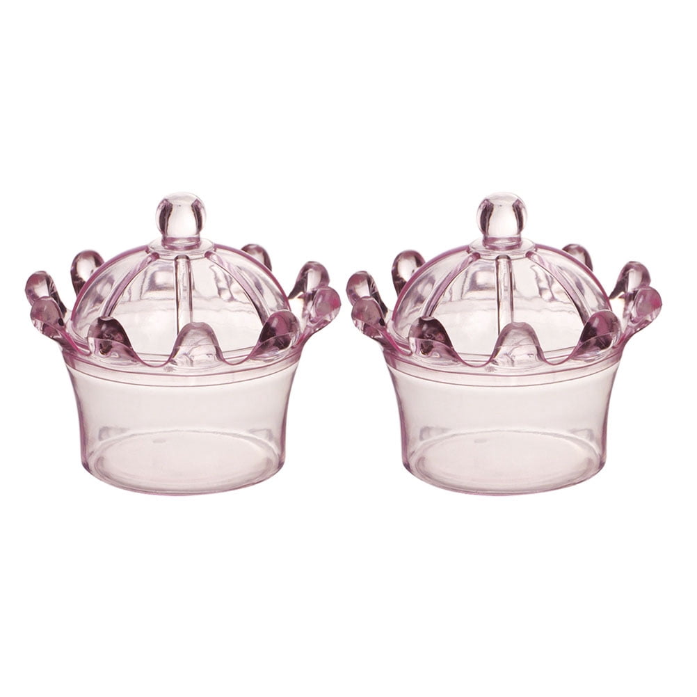FRCOLOR Crown Shaped Candy Box for Holding Candies Plastic Pink 12 ...