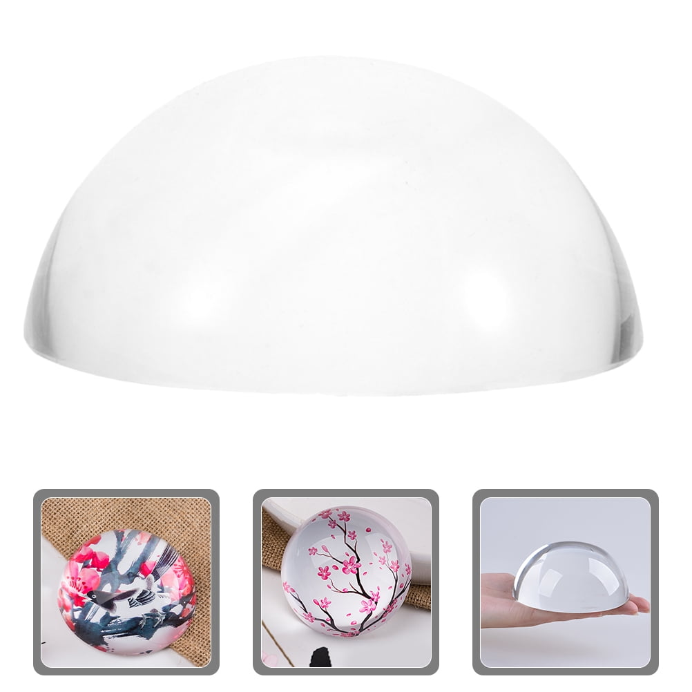 FRCOLOR Crystal Globe Paper Weights Craft Sewing Weights Glass Dome ...