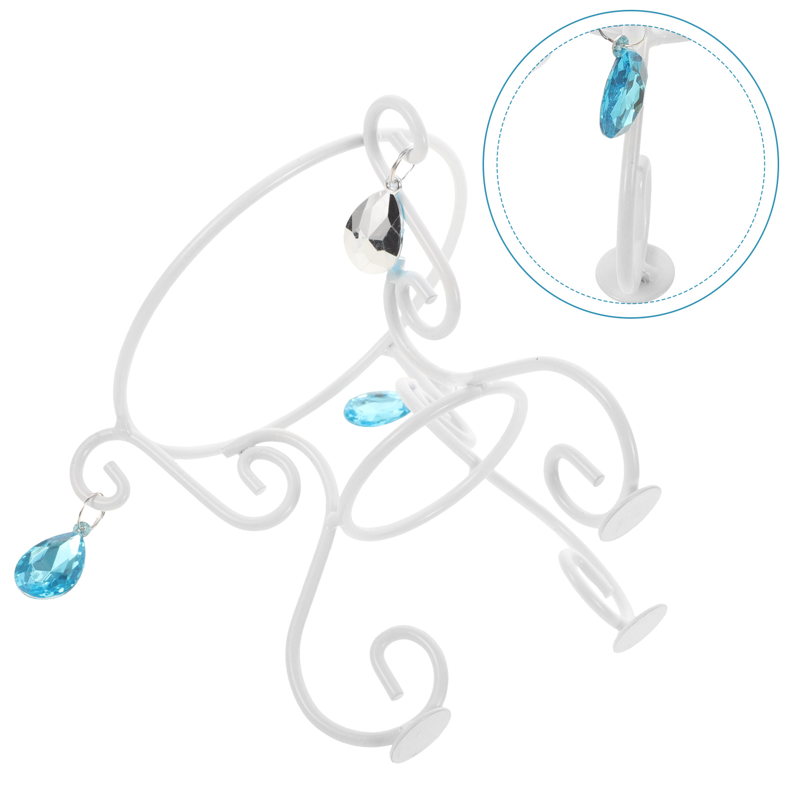 FRCOLOR Crystal Sphere Holder Garden Globe Stand Gazing Ball Display ...