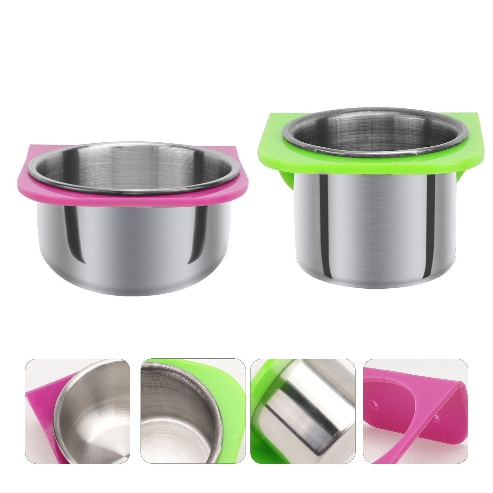 FRCOLOR Cup Parrot Food Box Pigeon Feeder Bird Bath Feeding Tray ...