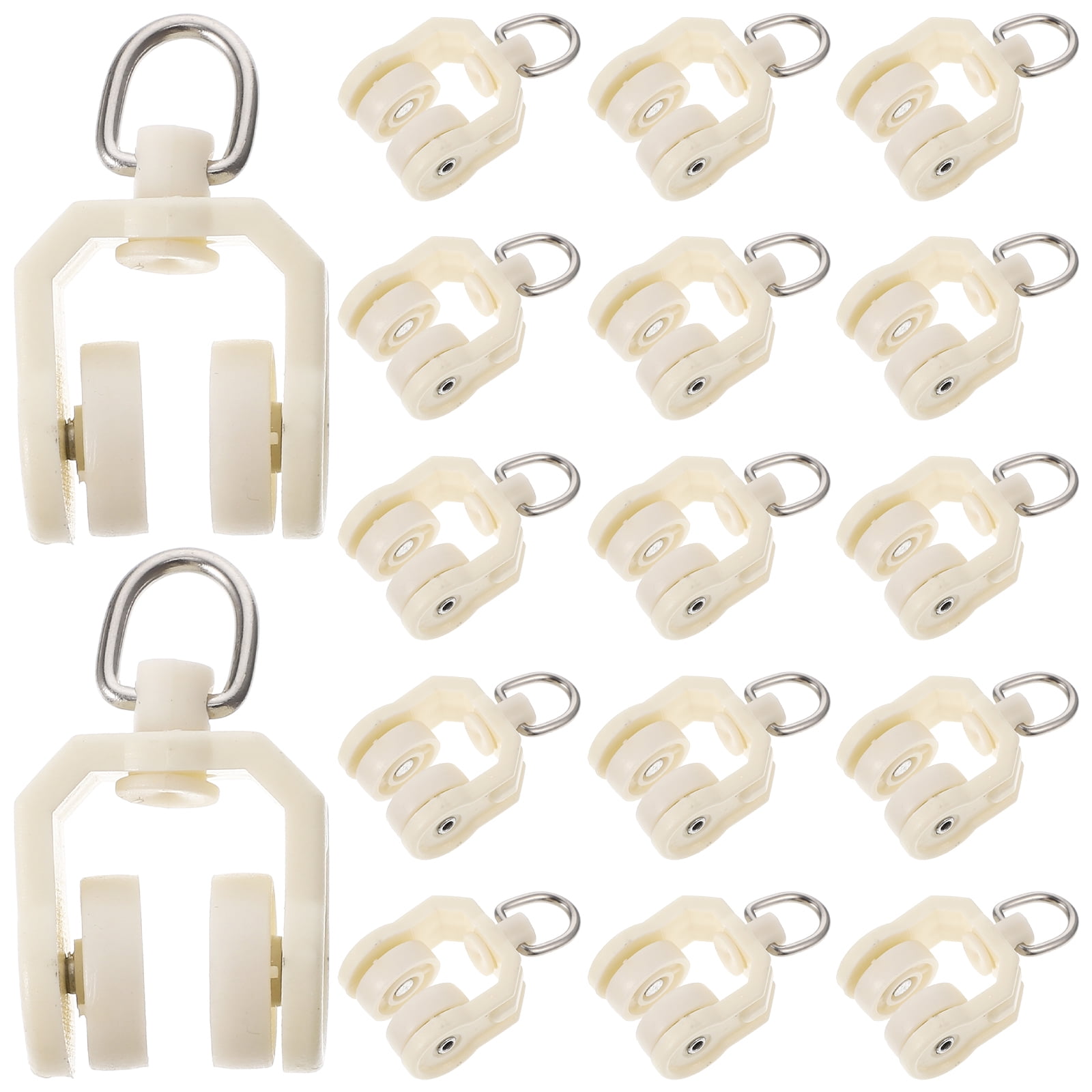 FRCOLOR Curtain Track Roller 30pcs Curtain Gliders Drapery Track Runner ...