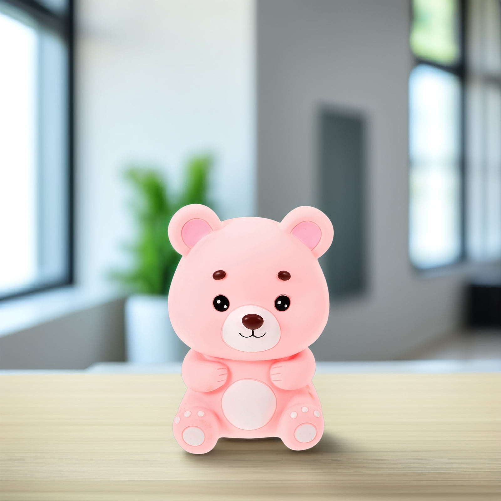 FRCOLOR Cute Bear Piggy Bank for Kids Unbreakable Money Box Saving Coin ...
