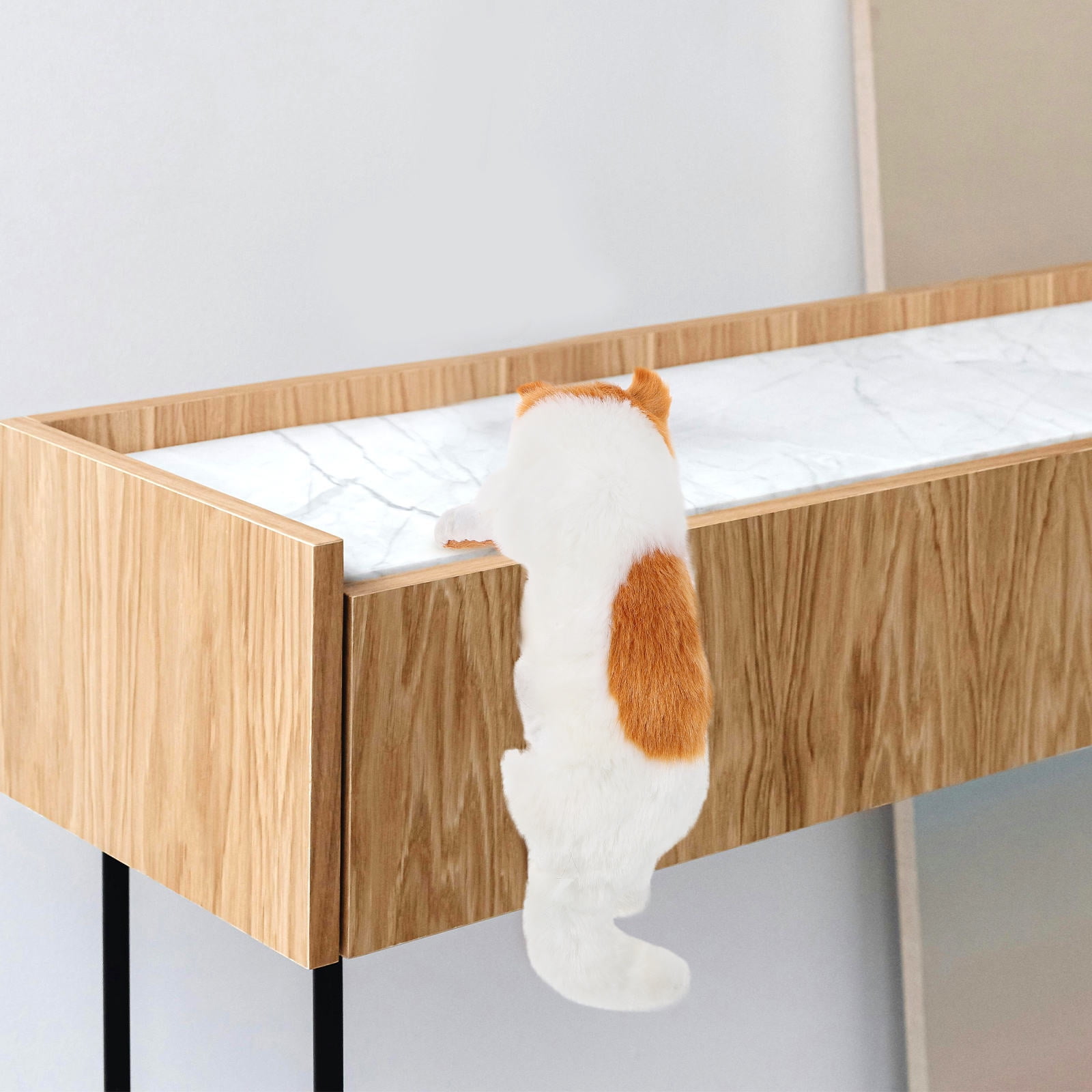 FRCOLOR Cute Cat Statue Set Tv Cabinet Decoration Hanging Cat Figurine ...