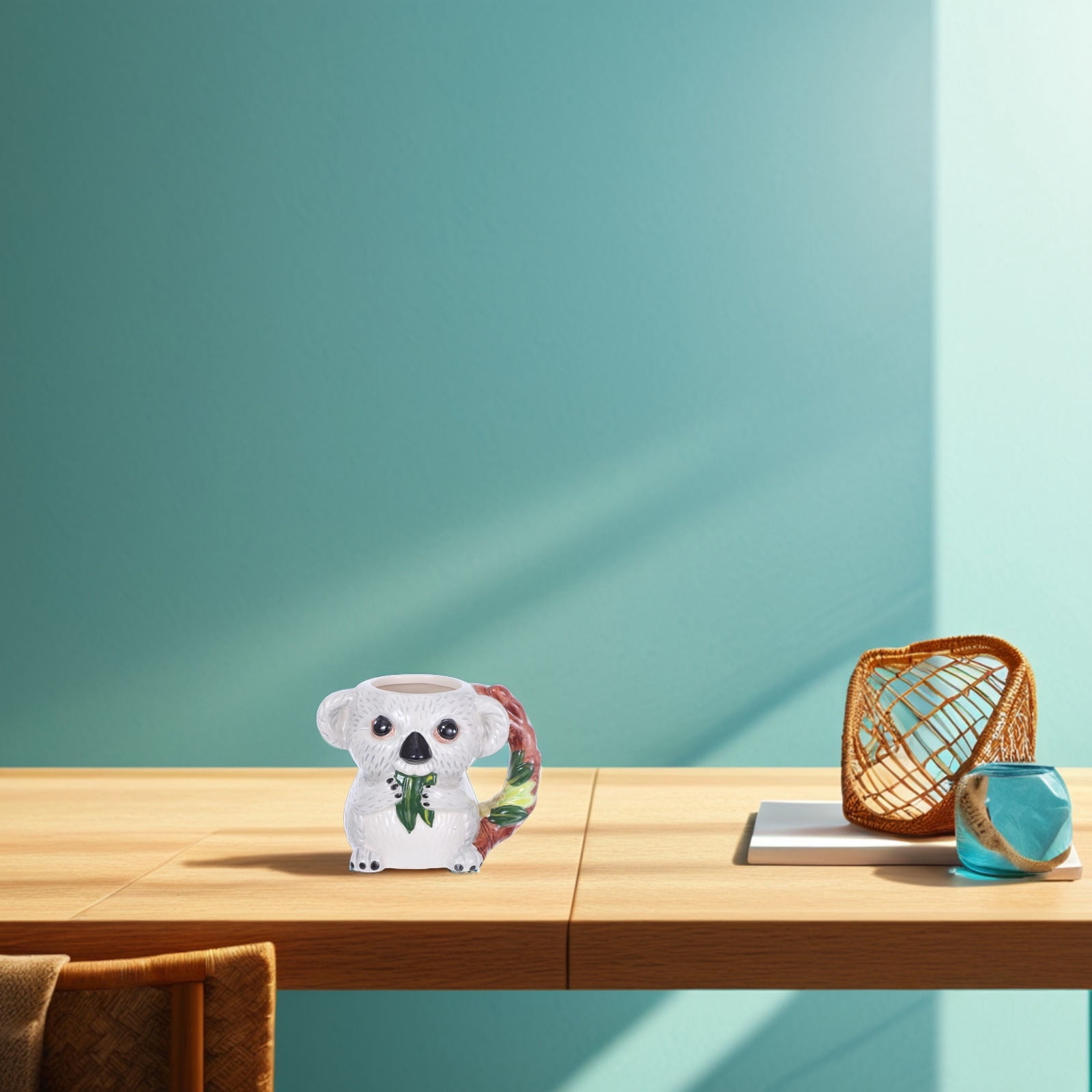 FRCOLOR Cute Koala Ceramic Coffee Cup for Milk Juice Tea Large Capacity ...