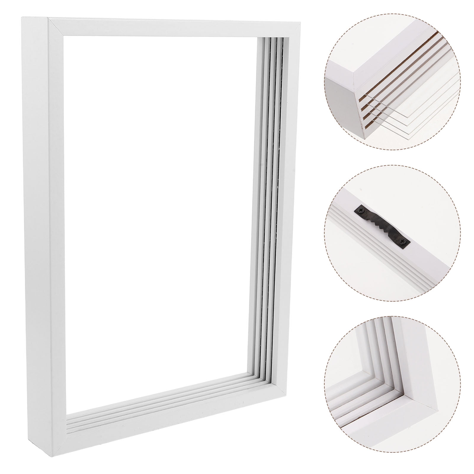HORIALENCE Freestanding Family Keepsake White Acrylic Frame 1Pcs 12.2x8 ...