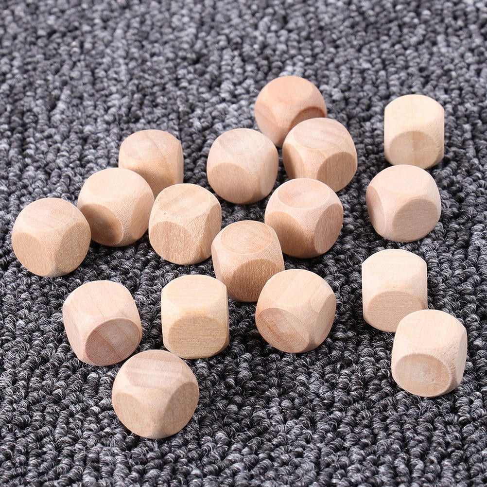 FRCOLOR DIY Craft Blank Dice with Smooth Surface for Fun Marks and Home ...