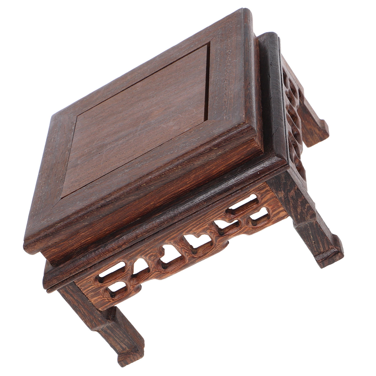 FRCOLOR Dark Brown Wood Display Base for Centerpieces and Crafts Solid ...