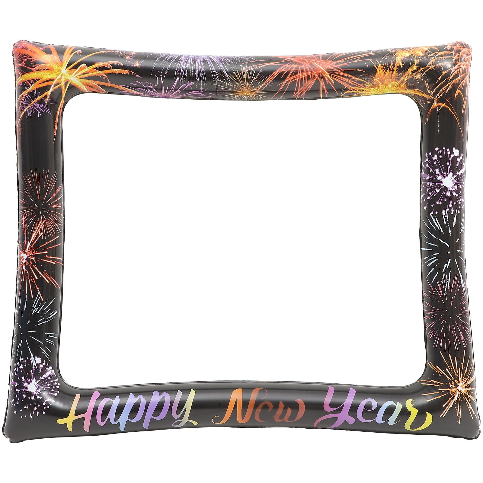 FRCOLOR Happy New Year Photo Booth Frame Inflatable Selfie Prop for ...