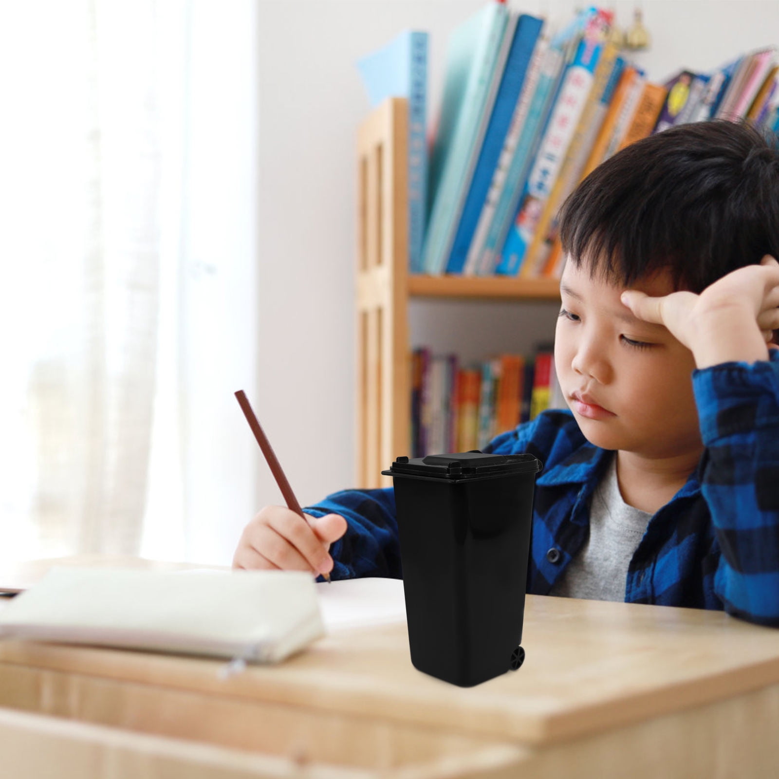 FRCOLOR Desk Office Waste Can Mini Garbage Bucket Decorative Rubbish ...