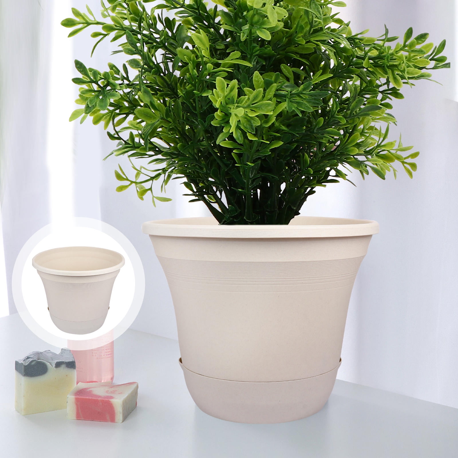 FRCOLOR Desktop Plant Container Tabletop Pot Large Drainage Clear Pots ...