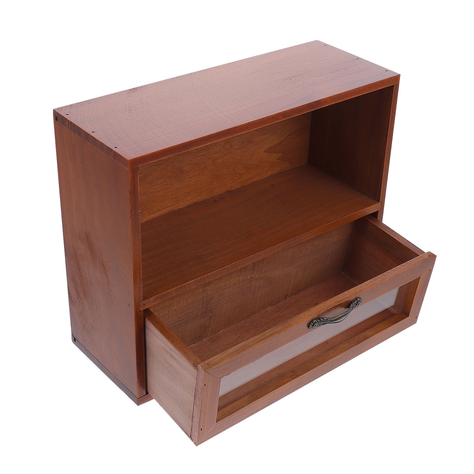 FRCOLOR Desktop Wooden Lockers Jewelry Storage Cabinet Practical Office ...