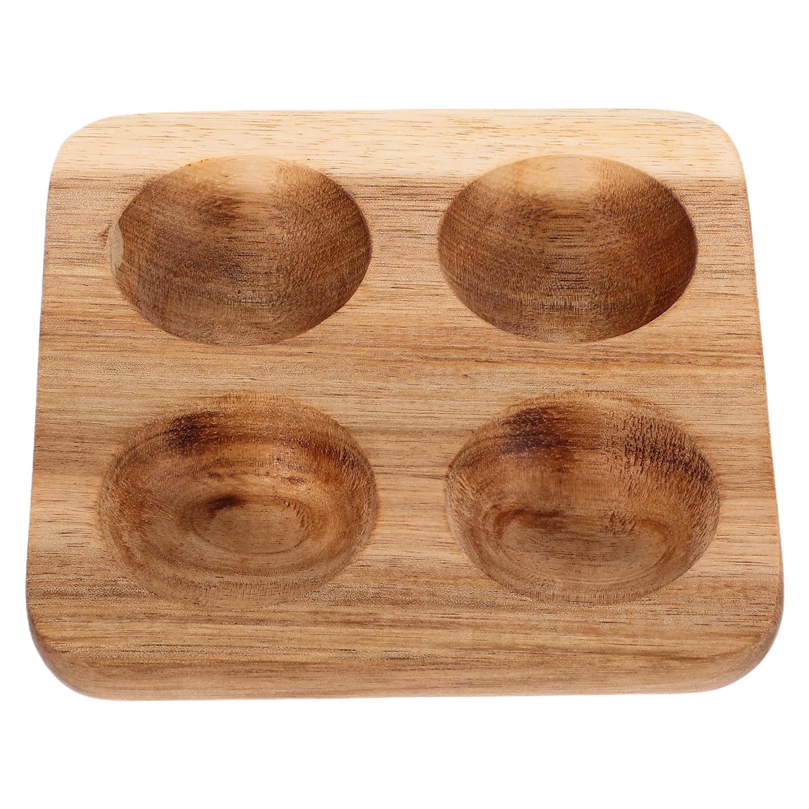 FRCOLOR Deviled Egg Serving Tray Wooden Holder Countertop Plate Platter ...