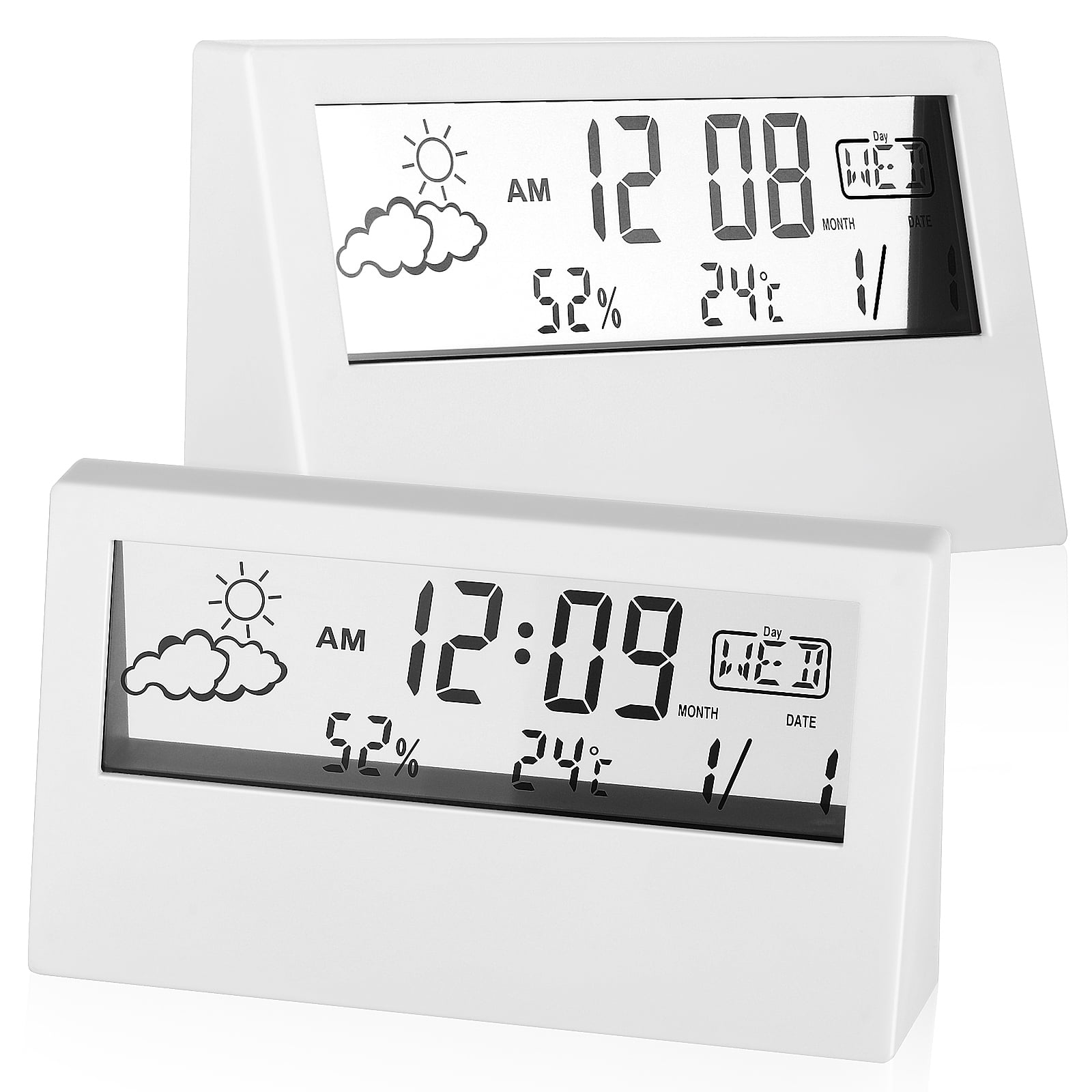 FRCOLOR Digital Clocks For Desk Screen Door Kit System Travel White ...