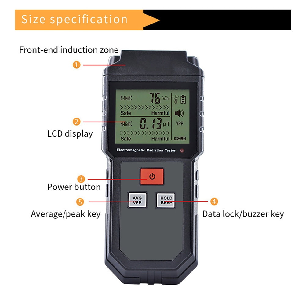FRCOLOR Digital Radiation Detector EMF Reader with LCD Display for ...