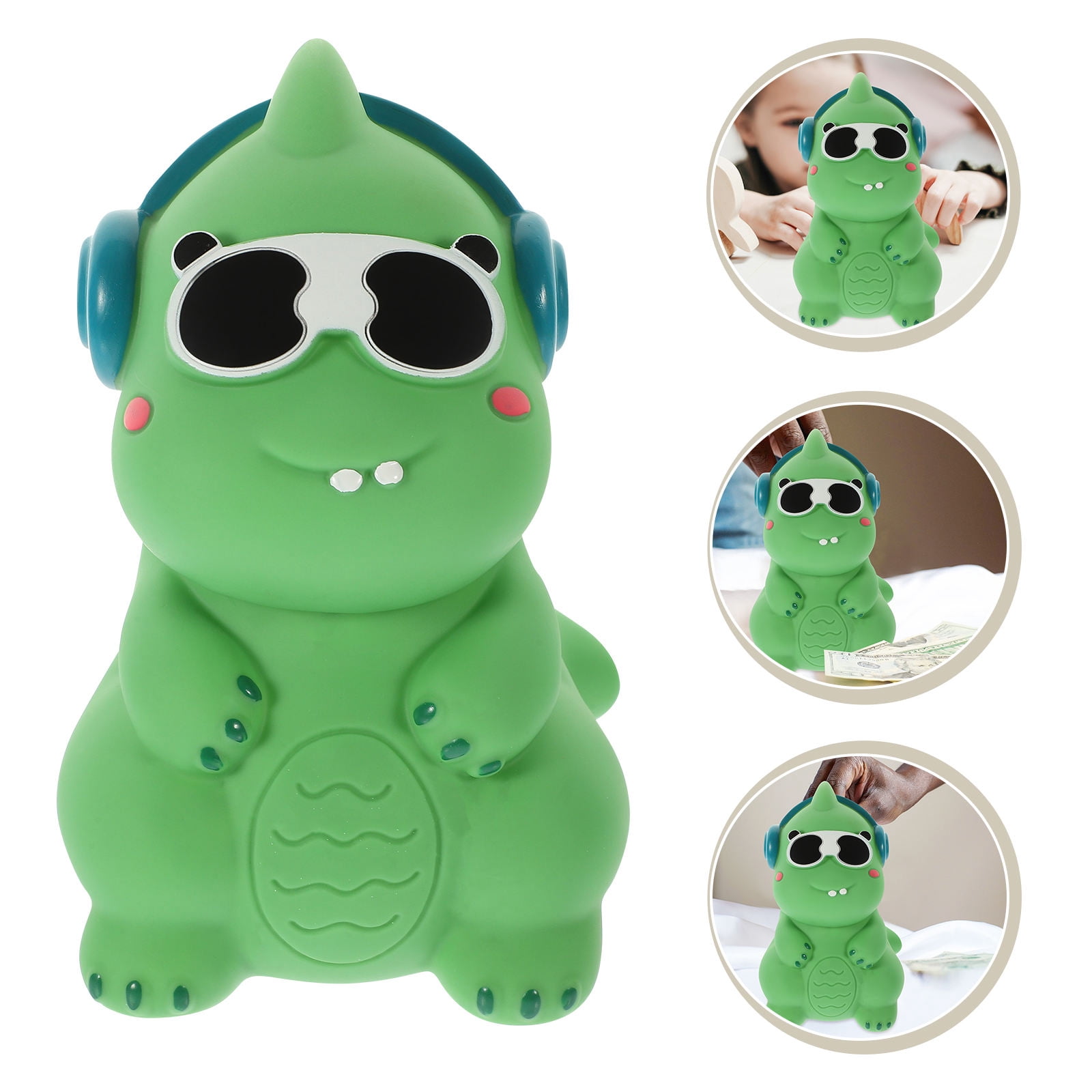 FRCOLOR Dinosaur Piggy Bank Cartoon Money Coin Bank Unbreakable ...