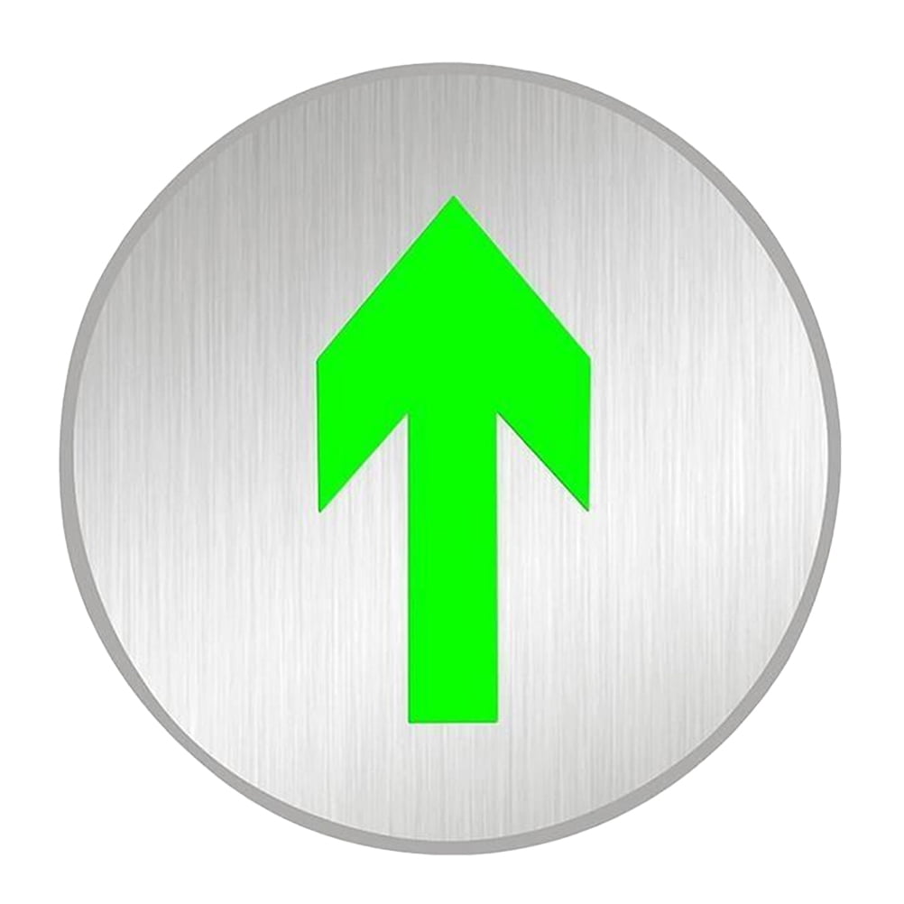 FRCOLOR Directional Glow in the Dark Exit Sign Stainless Steel ...