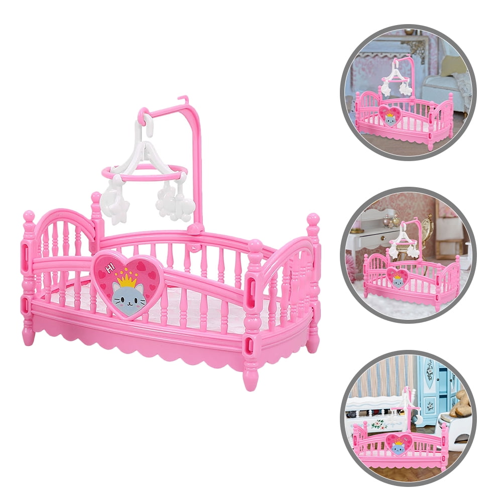 FRCOLOR Diy Dollhouse Kit Mini Bed For Dolls Dollhouse Furniture Baby ...