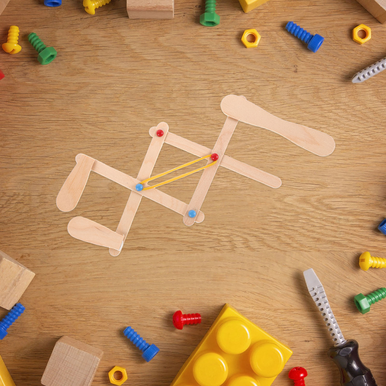 FRCOLOR Diy Wooden Mechanical Hand Kit Mechanical Arm Model For Kids ...