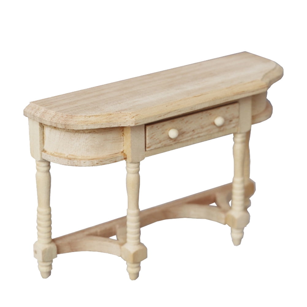 ELAYARD Beige Wood Mini House Desk Model for Living Room and Bedroom ...