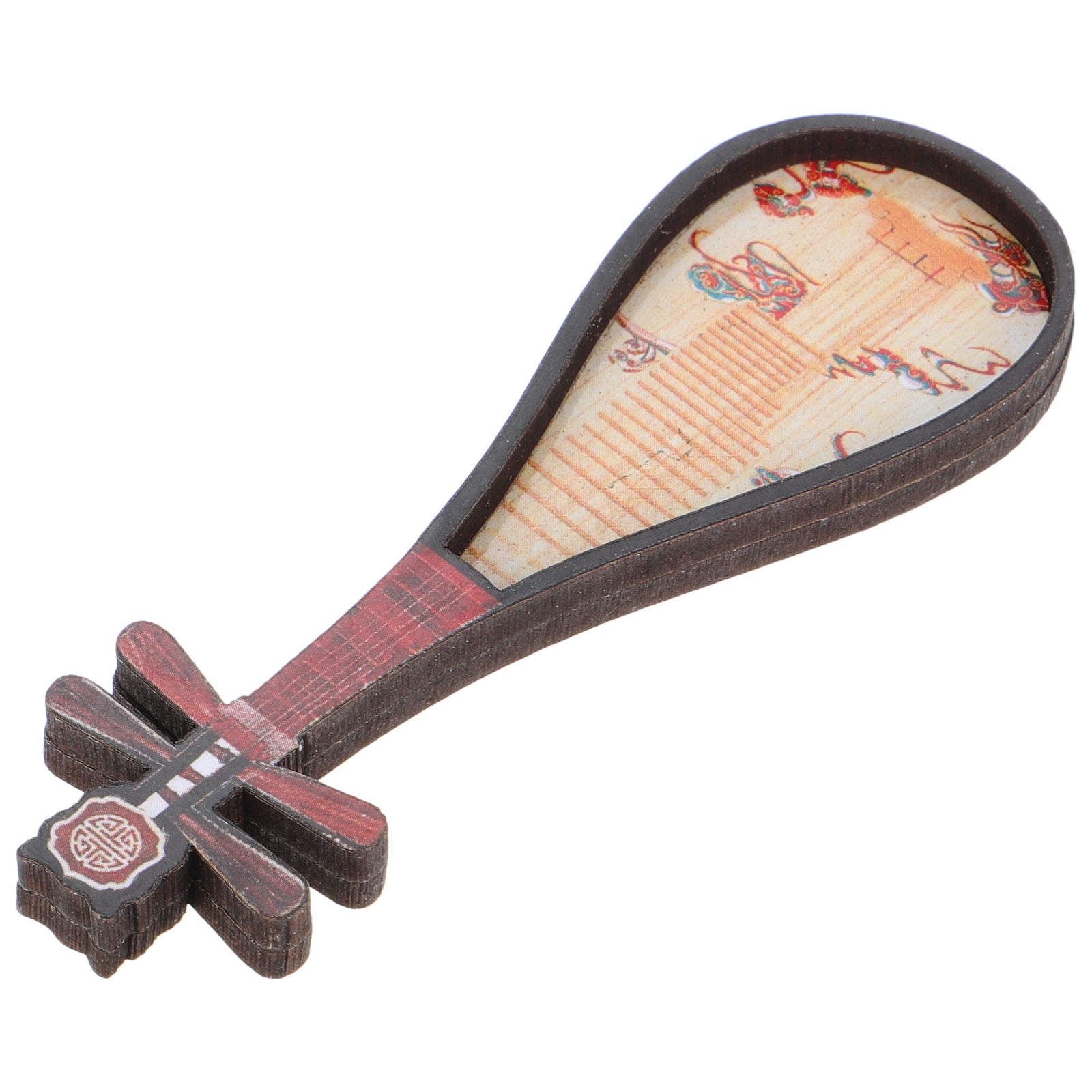 FRCOLOR Dollhouse Miniature Pipa Instrument Traditional Chinese Lute Model Traditional National ...