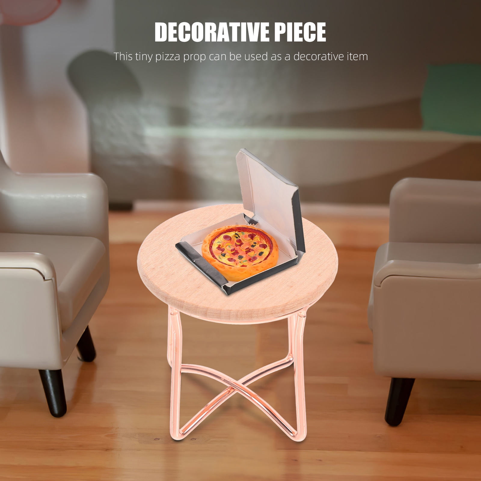 FRCOLOR Dollhouse Miniature Pizza Prop Realistic Takeout Pizza in Mini ...