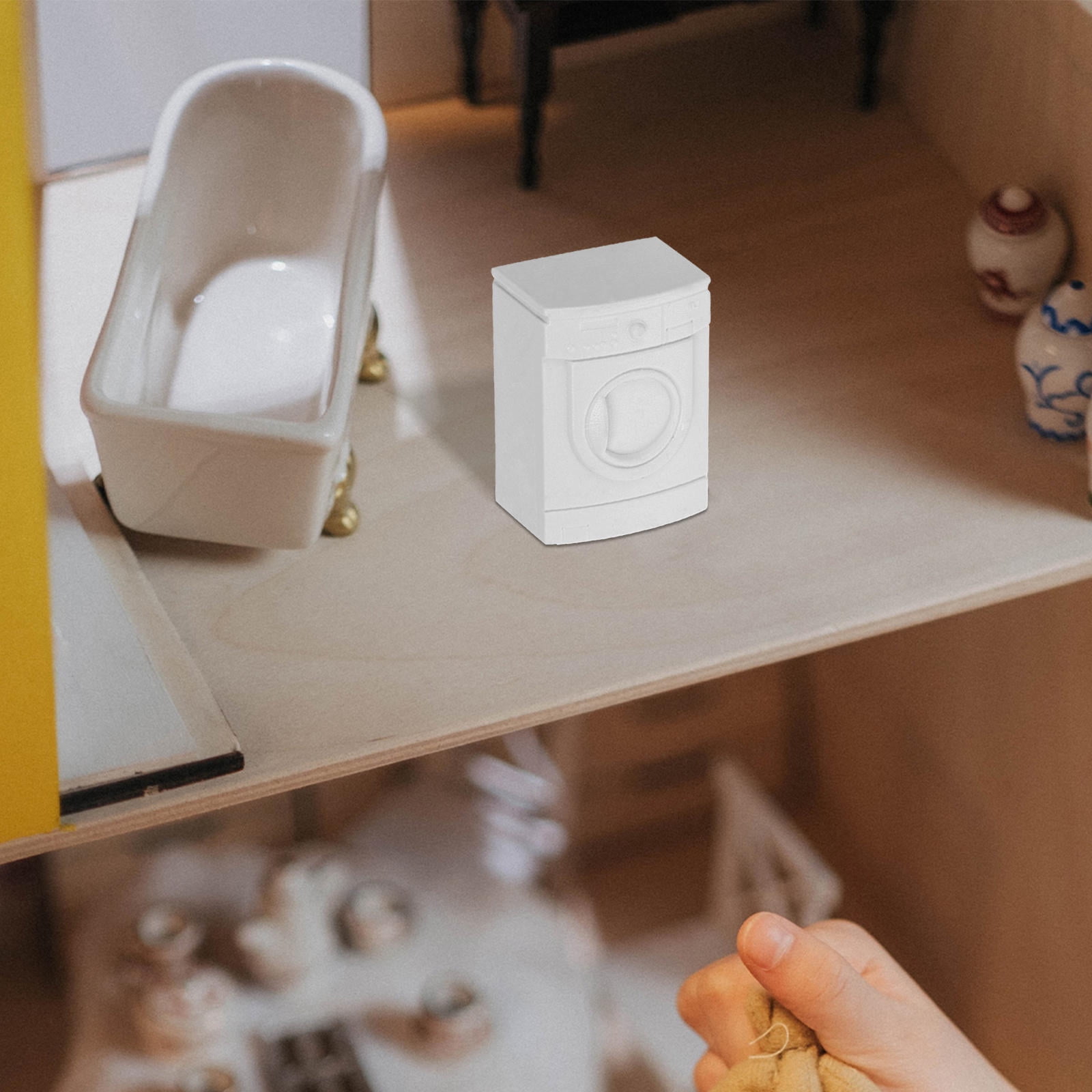 FRCOLOR Dollhouse Washing Machine Toy Mini Portable Washing Machine For ...