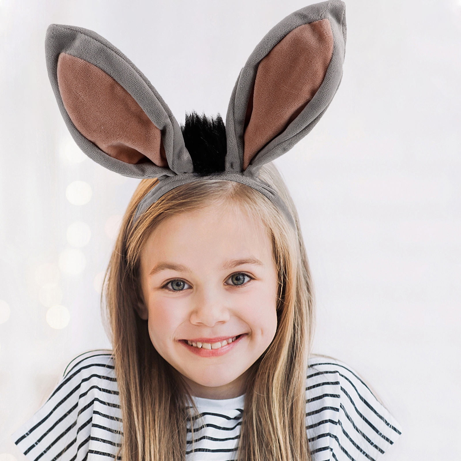 FRCOLOR Donkey Costume Set Donkey Ears Headband And Tail Animal Cosplay ...