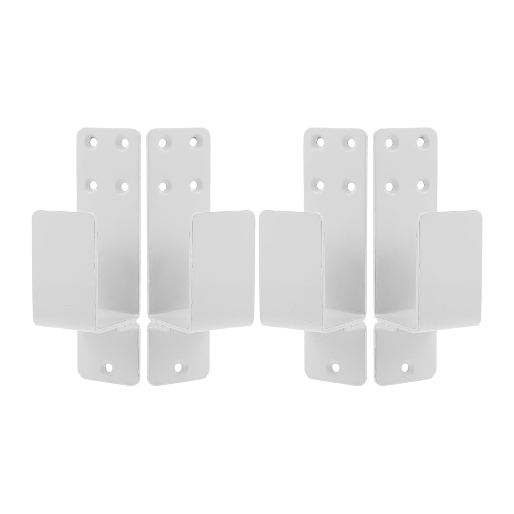 FRCOLOR Door Barricade Brackets U Shaped Heavy Duty Lock Safety White ...