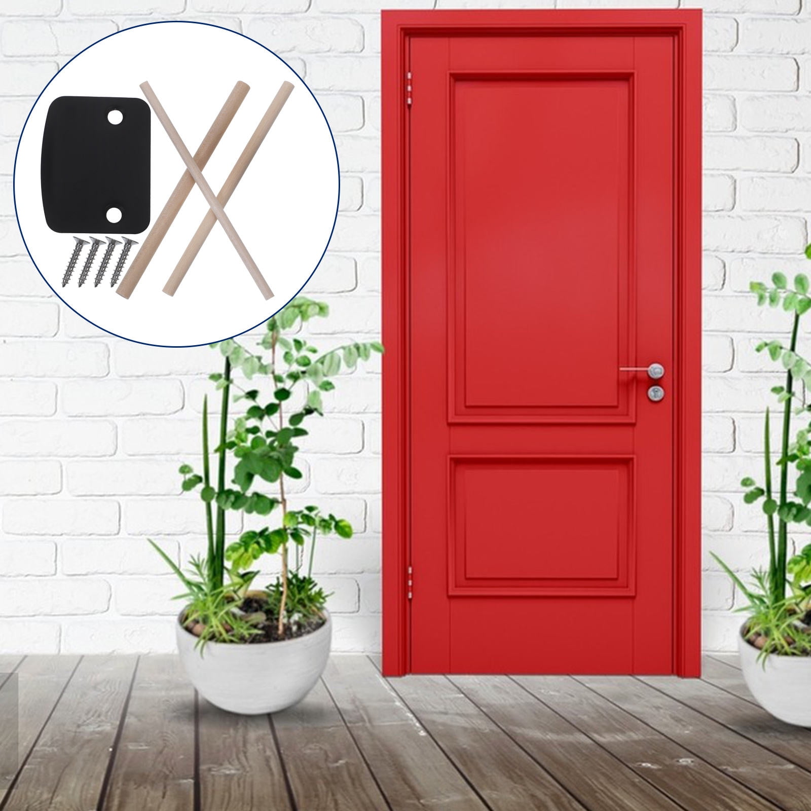 FRCOLOR Door Hinge Filler Plate Covers Home Striker Plates Deadbolt ...