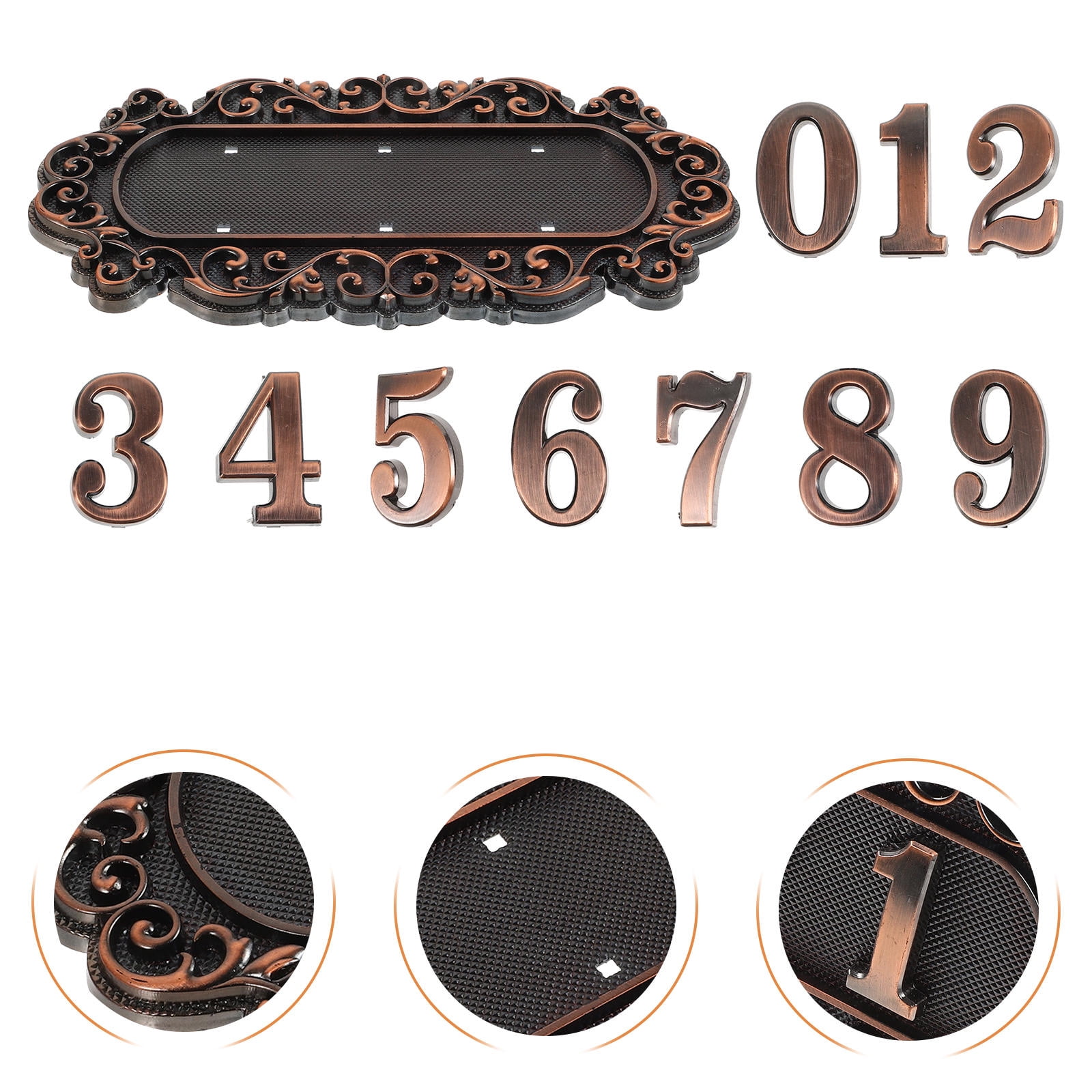 FRCOLOR Door Number Sign Door Sign Retro House Sign 17.50X8.50X1.00CM ...