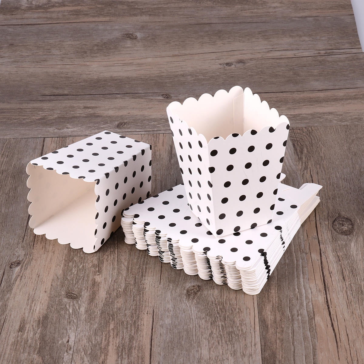 FRCOLOR Dot Design Popcorn Boxes for Parties and Movie Night Snack ...