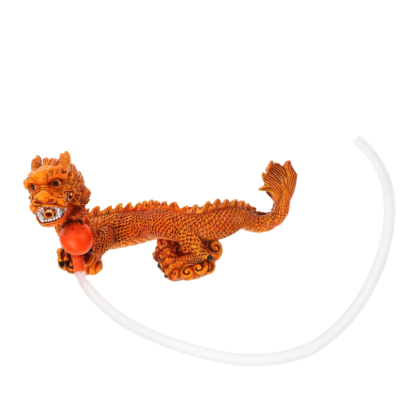 FRCOLOR Orange Resin Dragon Pond Spitter Fountain for Decoration with ...