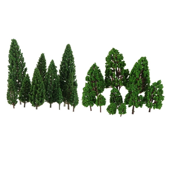 FRCOLOR Durable Plastic Model Tree Set for Architectural Landscapes 22 ...