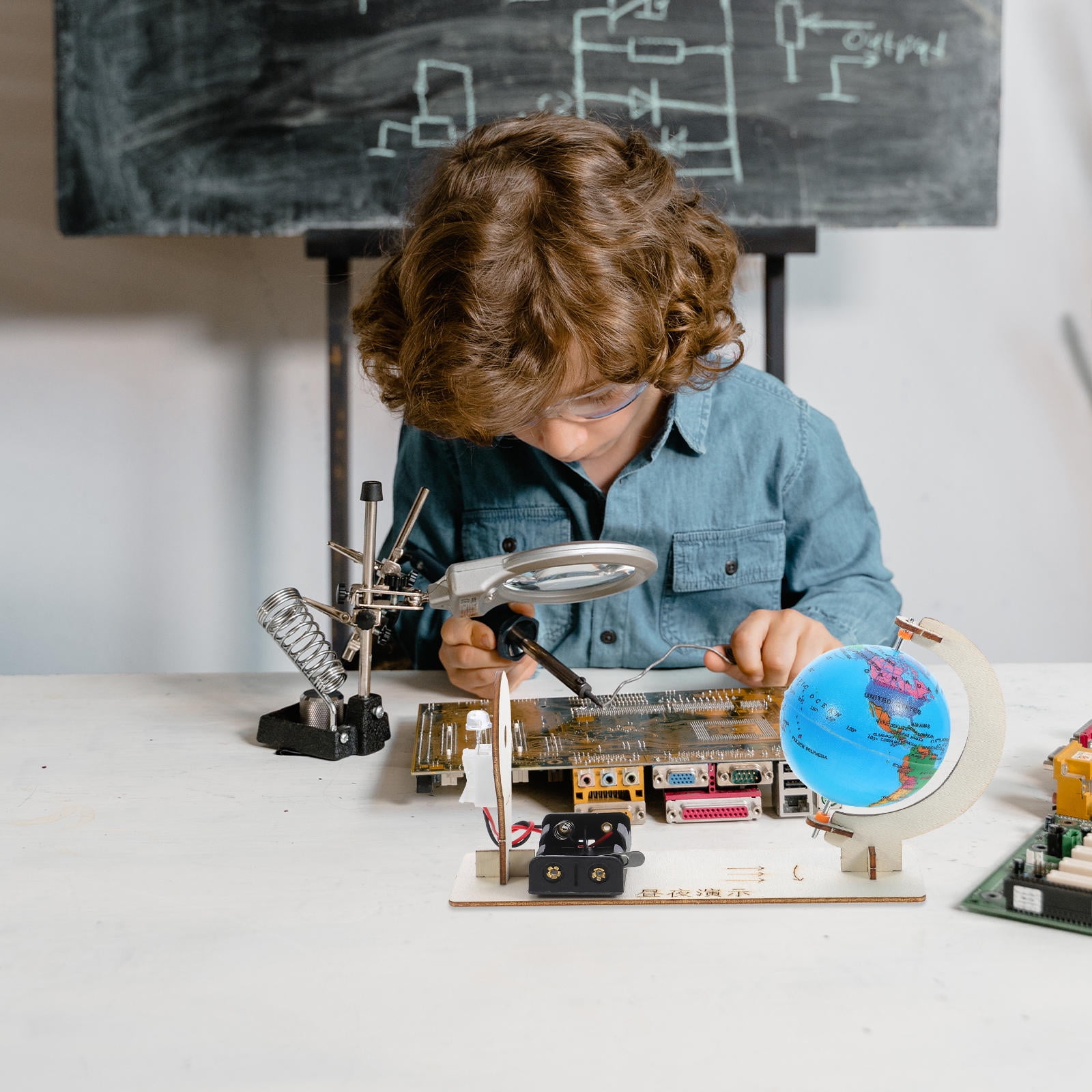 FRCOLOR Earth Demonstrator Model for Kids Science Project with Precut ...