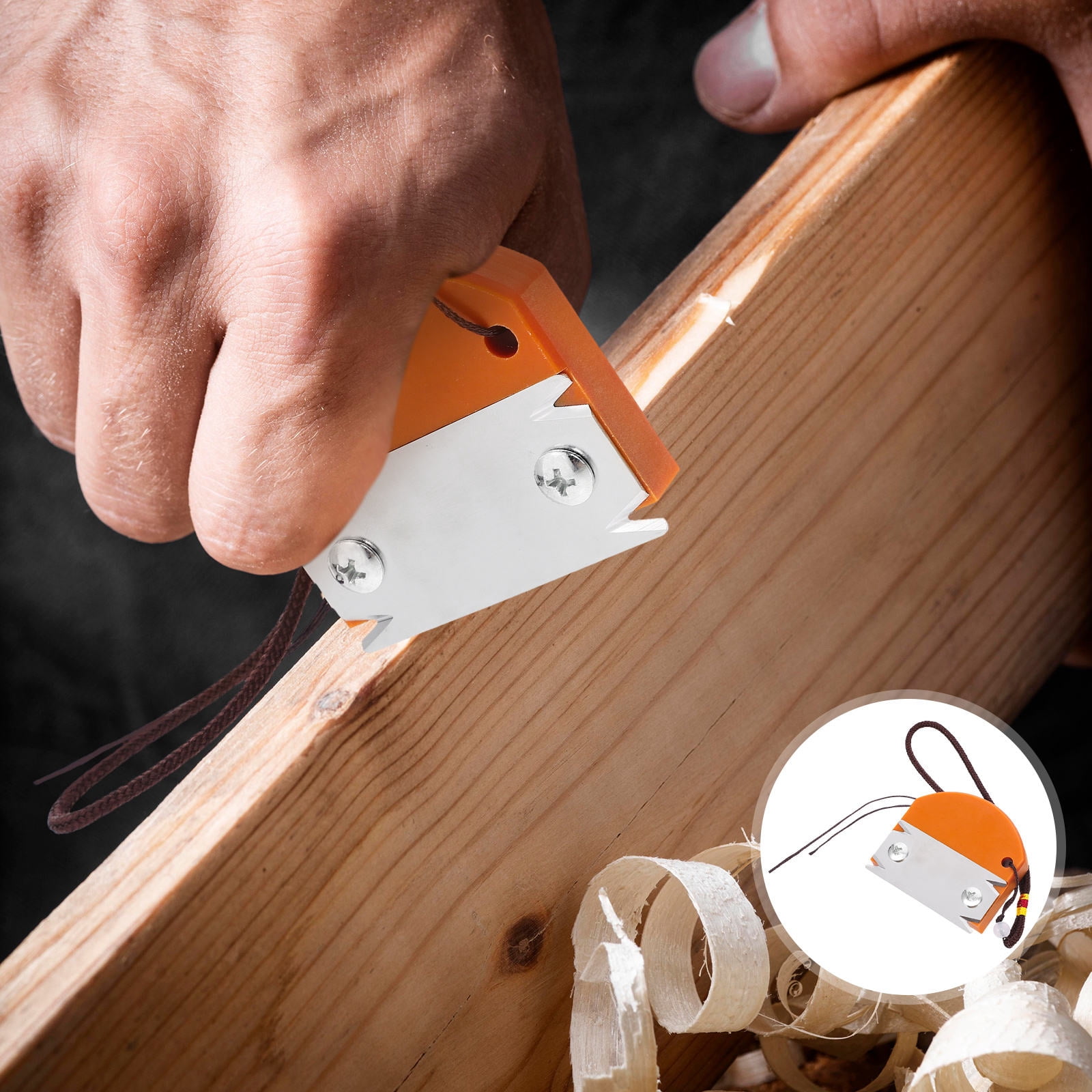 FRCOLOR Edge Banding Scraper Hand Edge Trimmer Wood Planer with Strap ...
