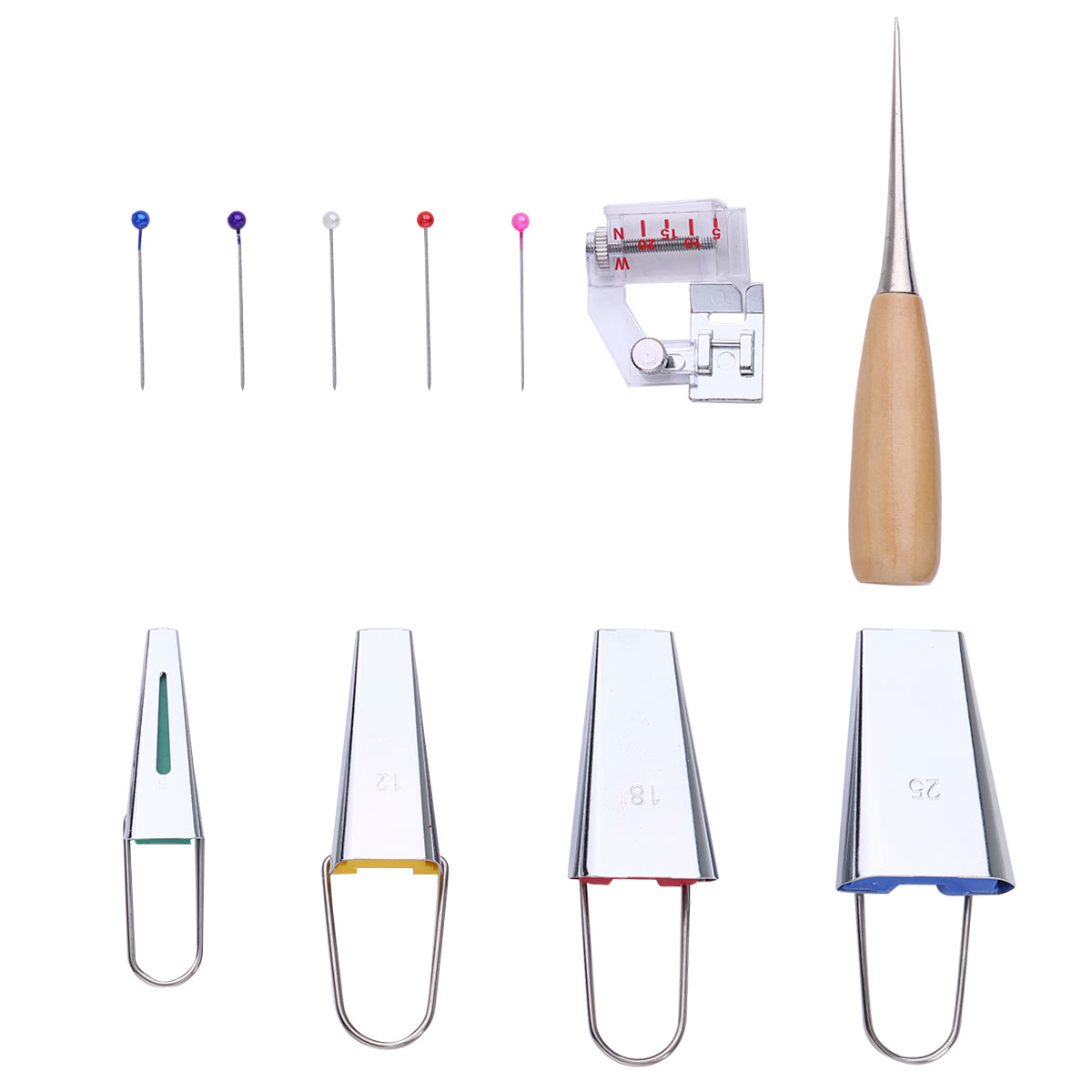 FRCOLOR Edge Wrapper Set Different Sizes Bias Tape Makers - Walmart.com