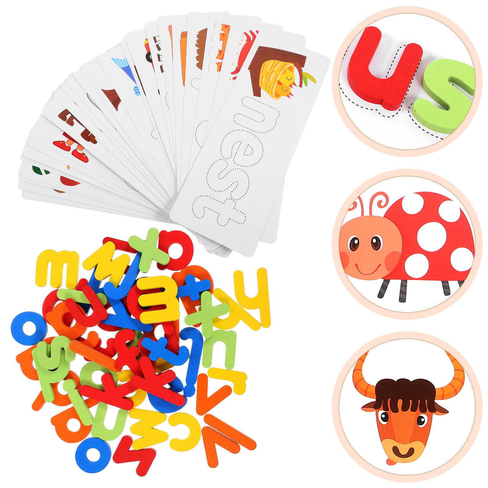 FRCOLOR Educational Alphabet Spelling Game Toy for Kids Cognitive ...
