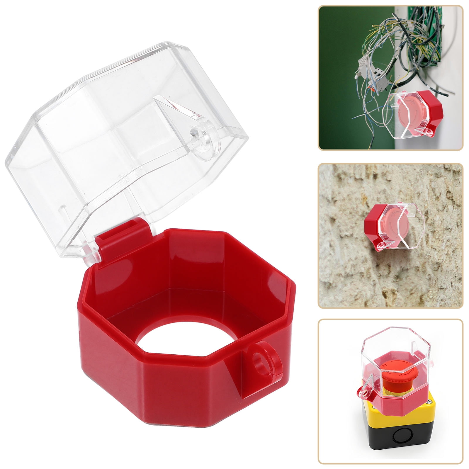 FRCOLOR Emergency Stop Button Protector .50X5.50X5.50CM - Walmart.com
