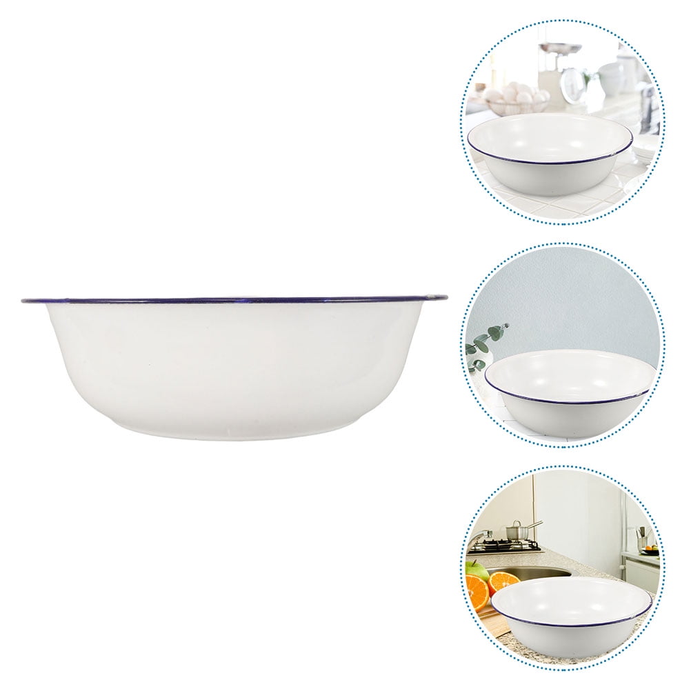FRCOLOR Enamel Foot Bath Tub Portable Foot Soaking Basin For Home ...