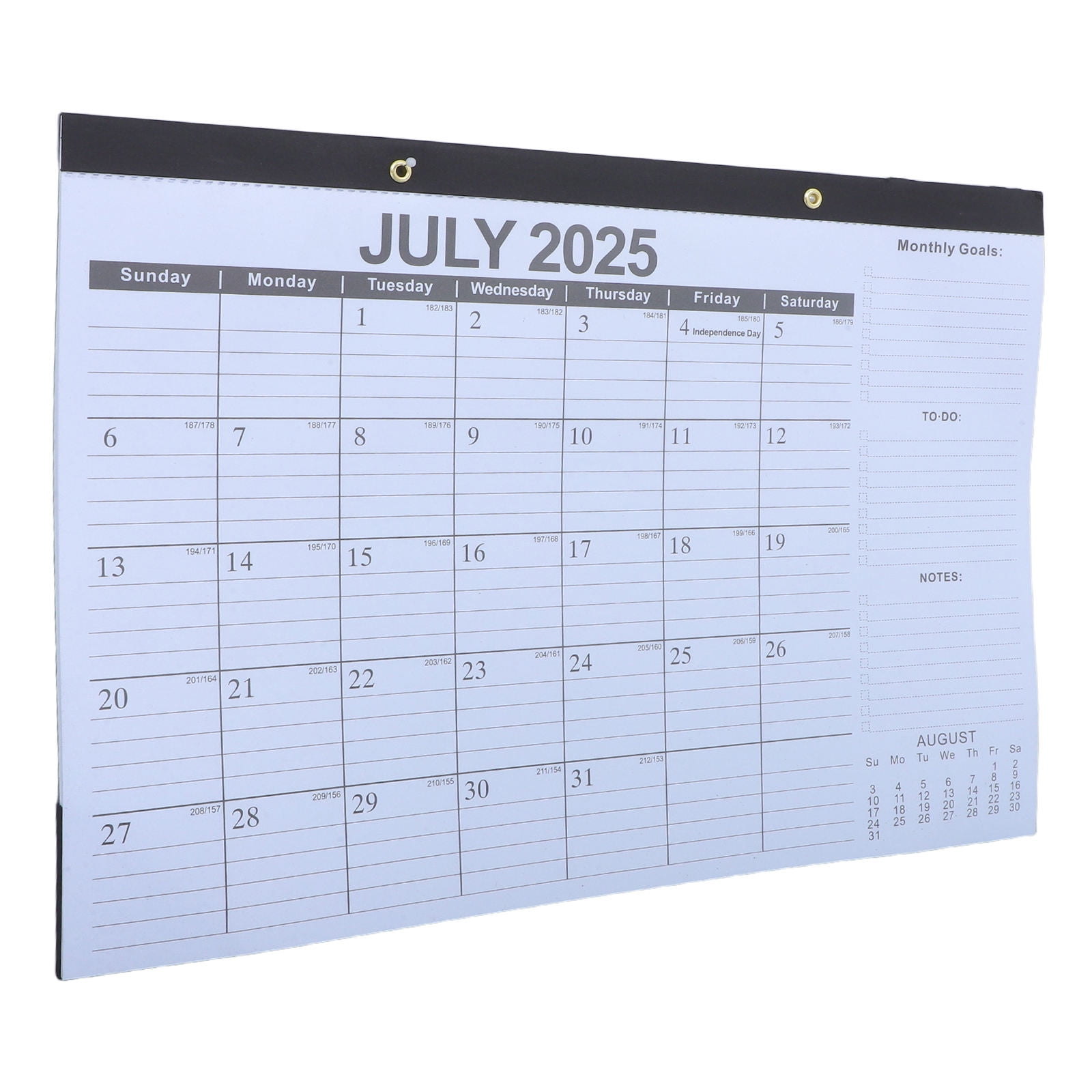 FRCOLOR English 2025-2026 Wall Calendar 18-Month Planner from July 2025 ...