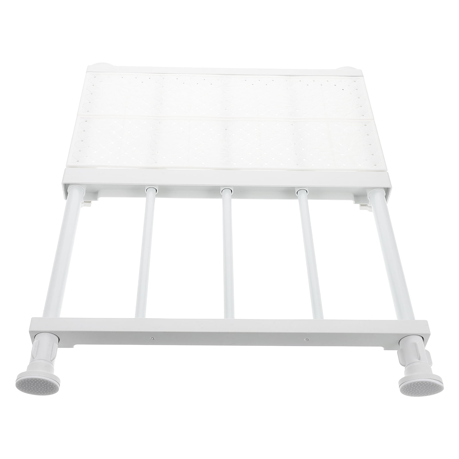 FRCOLOR Expandable No-Drill Closet Shelf Adjustable Tension Rod Shelf ...