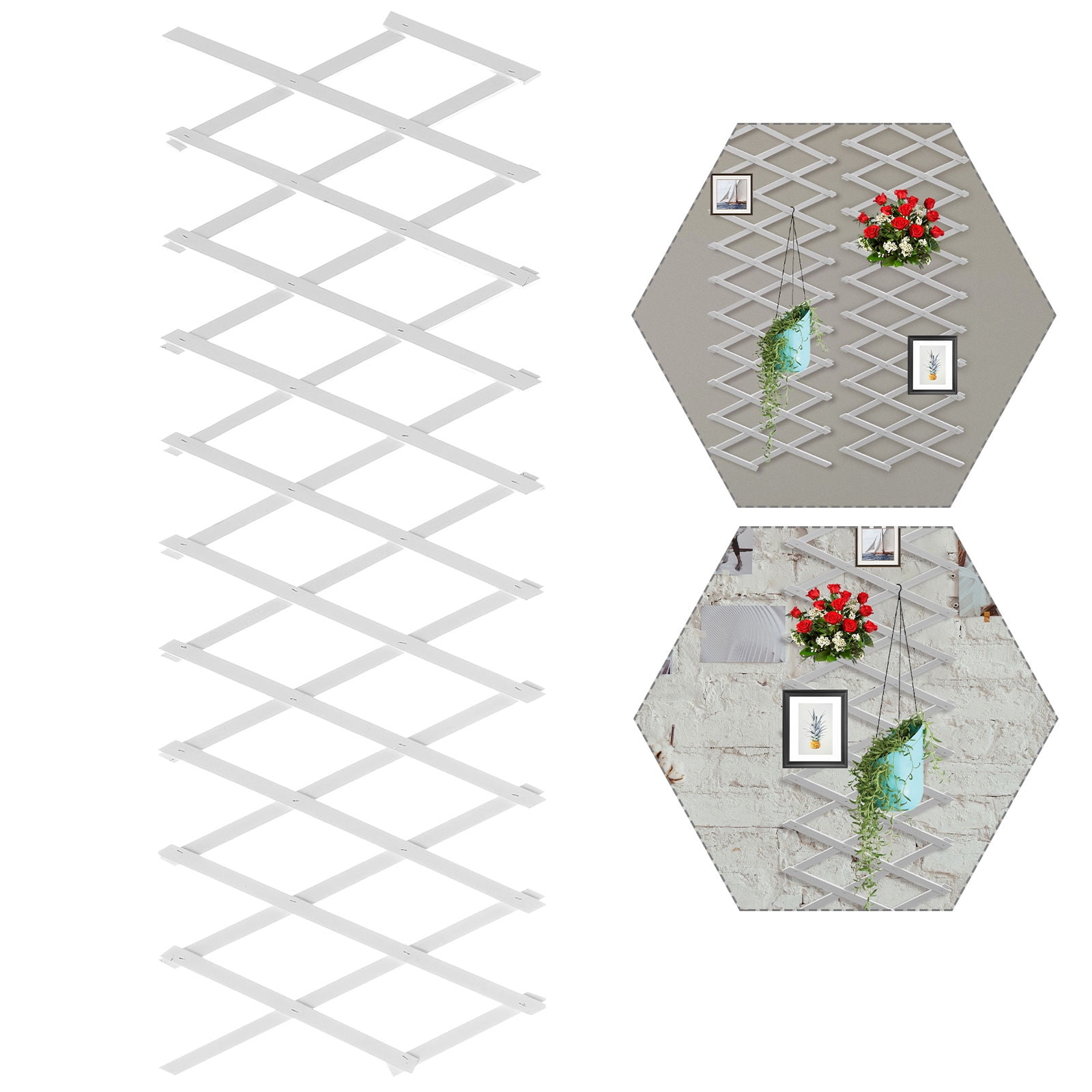 FRCOLOR Expandable Trellis for Climbing Plants Outdoor Wooden Garden ...