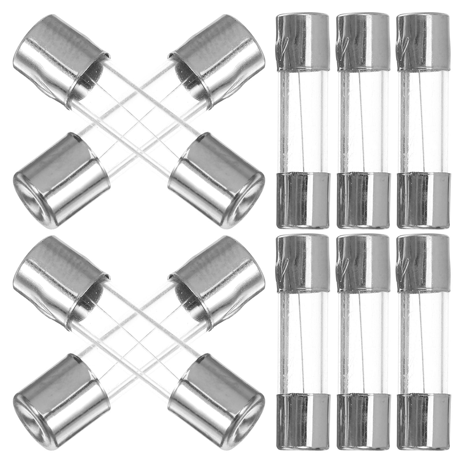 FRCOLOR FRCOLOR 100pcs Glass Tube Fuse Set Fast Blow Multi Use Clear ...